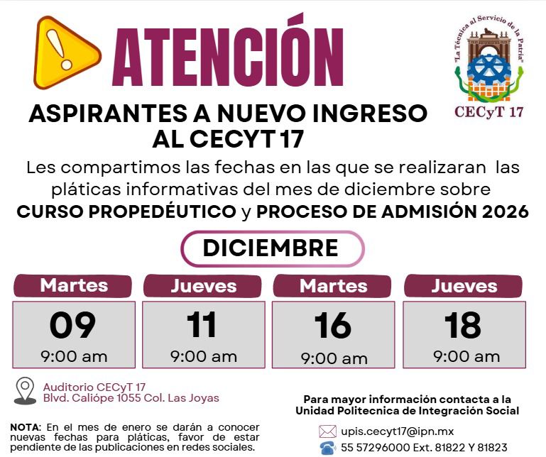 CECyT No. 17 "León Gto."- Página Principal | IPN Oficial